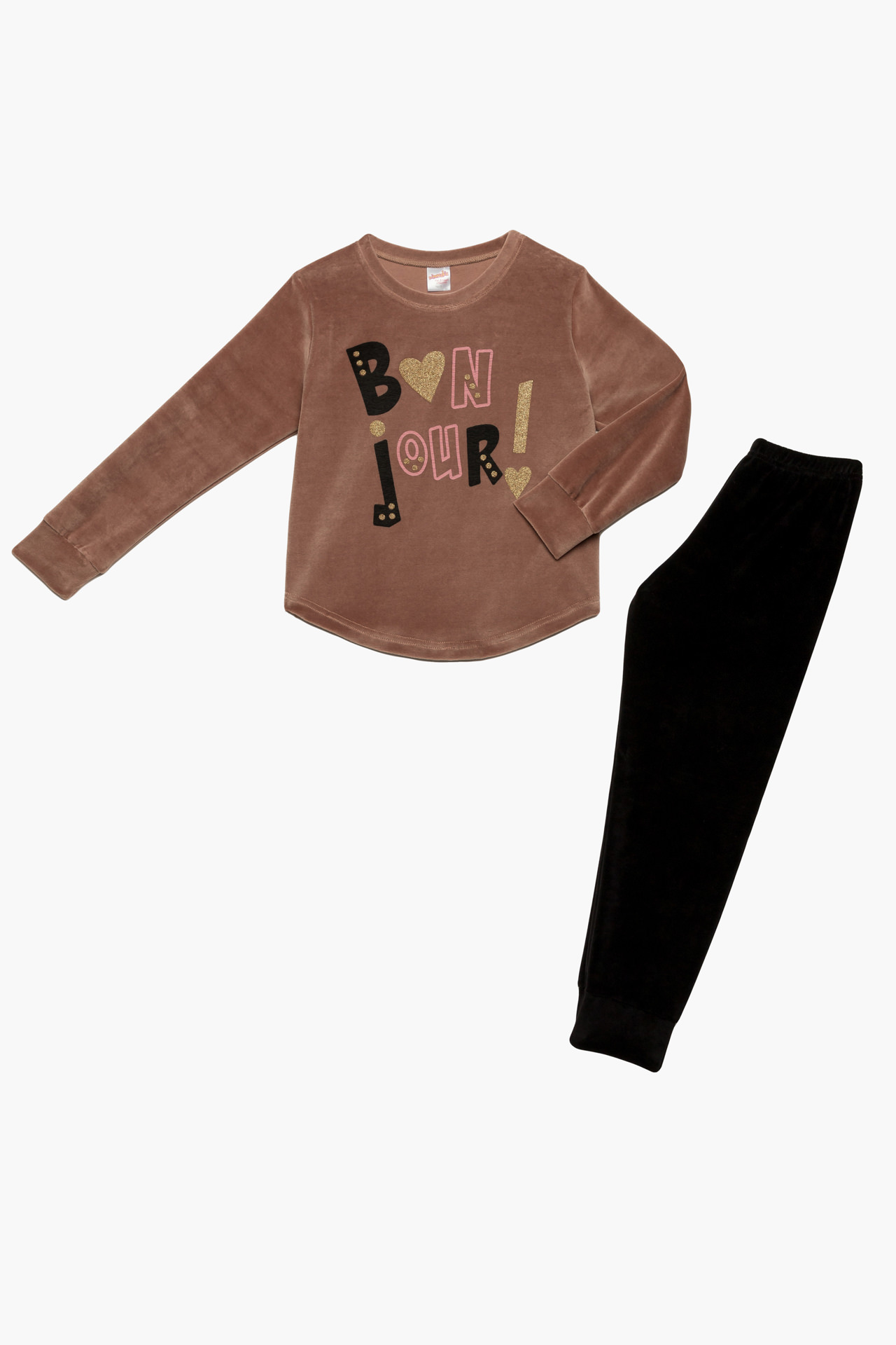 Kid-Teen Girls Pyjama Bonjour Velvet Girls' Pyjama Set